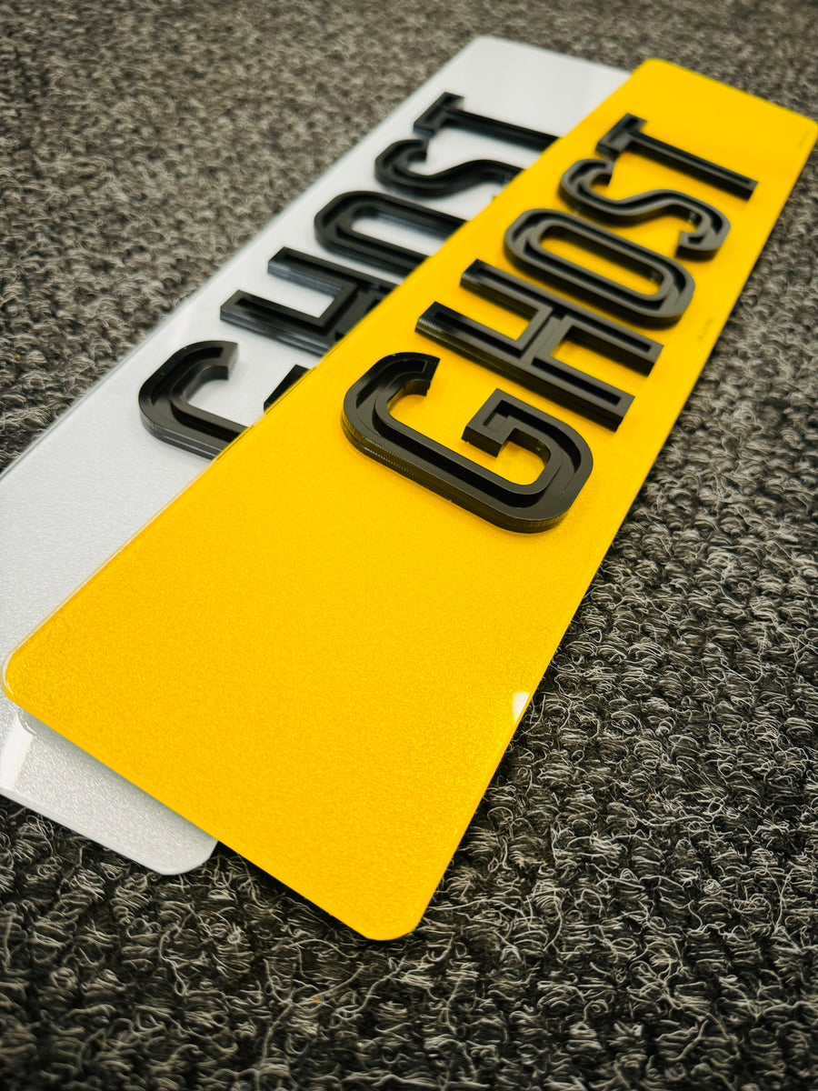 Ghost Number Plates with 4D border – Reg Plate King