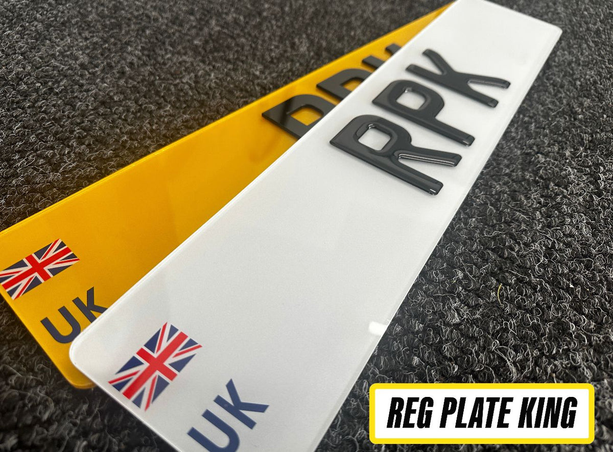 3D UK Number Plate with Union Jack Flag/Valid to Drive in Europe/EU ...