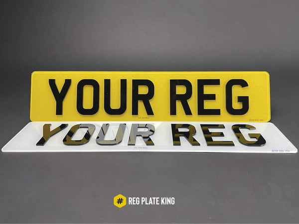 4D 3mm Acrylic Standard Number Plates Set – Reg Plate King