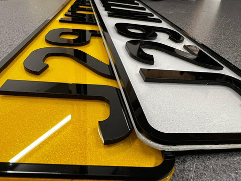 4D number plates with 4D border – Reg Plate King